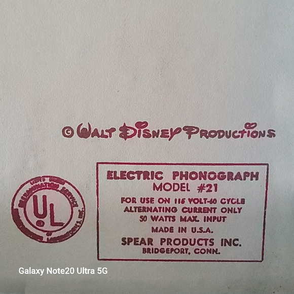 Disney | Portable Audio & Video | Vtg Record Player Donald Duck Walt ...